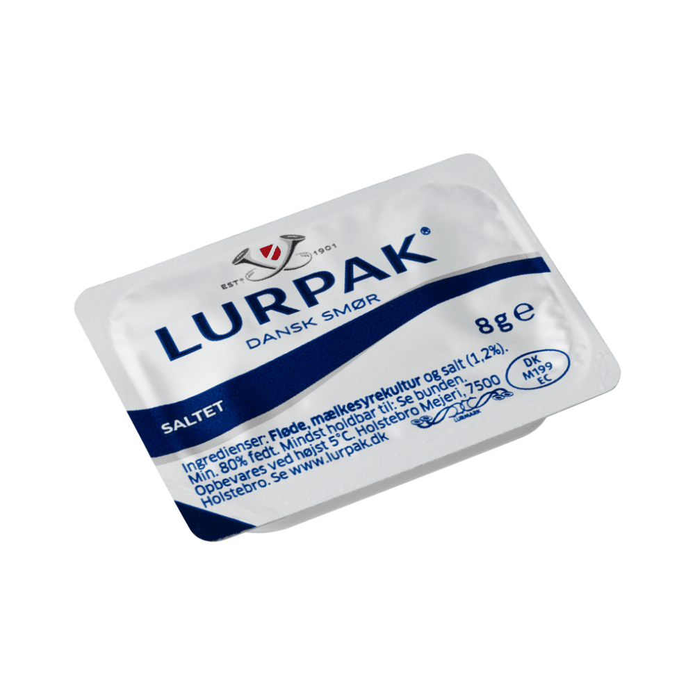Lurpak smør i portionsbæger 100 x 8 g - FruitMe